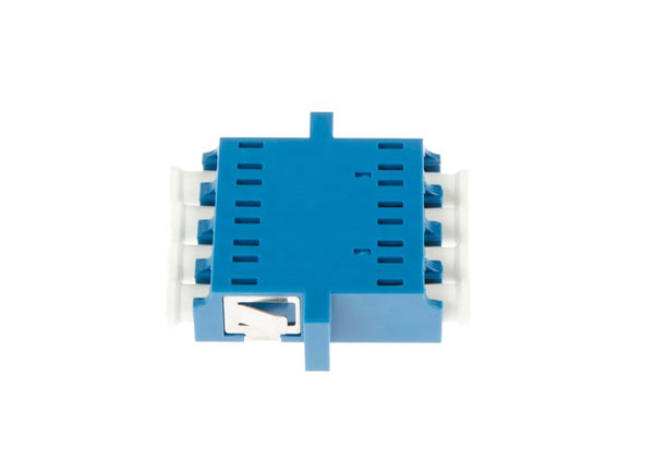 LC UPC to LC UPC Female Fiber Optical Cable Adapter SM Quad with Flange