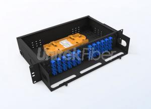 Factory OEM 2U 48 Port Rack Mount Sliding Out Fiber Optic ODF Patch Panel