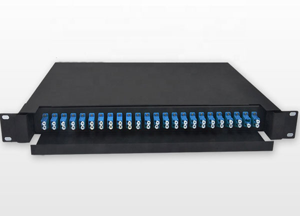Beat 1U Rack Mount Sliding Fiber Optic Patch Panel with Splice Tray LC ...