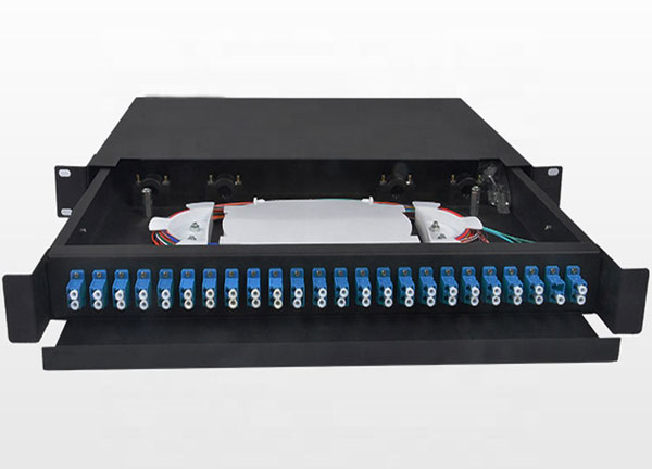 Beat 1U Rack Mount Sliding Fiber Optic Patch Panel with Splice Tray LC ...