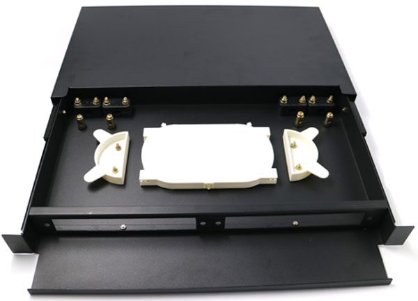 Beat 1U Rack Mount Sliding Fiber Optic Patch Panel with Splice Tray LC ...