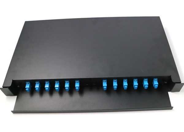 Beat 1U Rack Mount Sliding Fiber Optic Patch Panel with Splice Tray LC ...